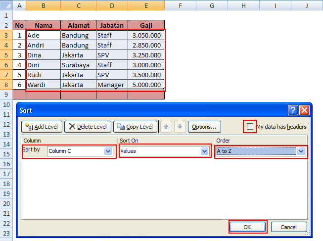 Sort & Filter, Cara Mengurutkan Data Dengan Fitur Sort & Filter Dalam ...