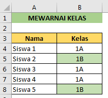 Mewarnai Kelas Otomatis Menggunakan Conditional Formatting Excel - ADH ...