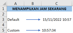 Menampilkan Jam Sekarang Lengkap Dengan Formatnya Dalam Excel - ADH ...