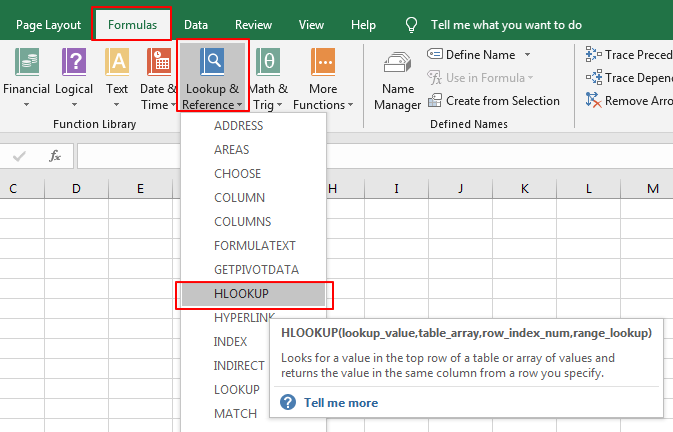 Cara Menemukan Rumus VLOOKUP dan HLOOKUP Pada Tab Formulas Excel - ADH ...