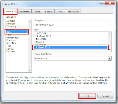 Cara Mengatur Format Tanggal Dalam Excel Menggunakan Menu Date, Custom ...